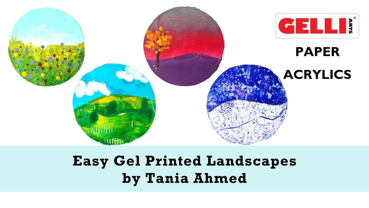EASY Beginner Friendly Gelli Arts® Gel Printed Landscapes by Tania ...