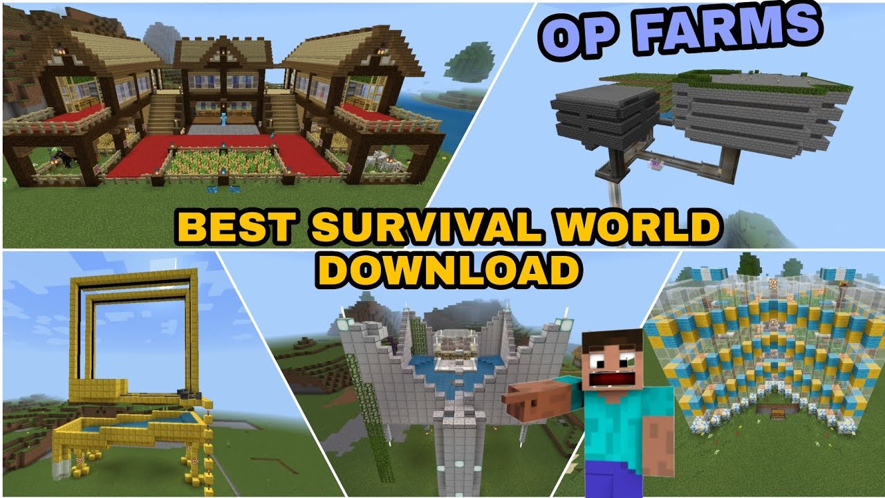 Best Survival World Tour and download link || Minecraft Survival world ...