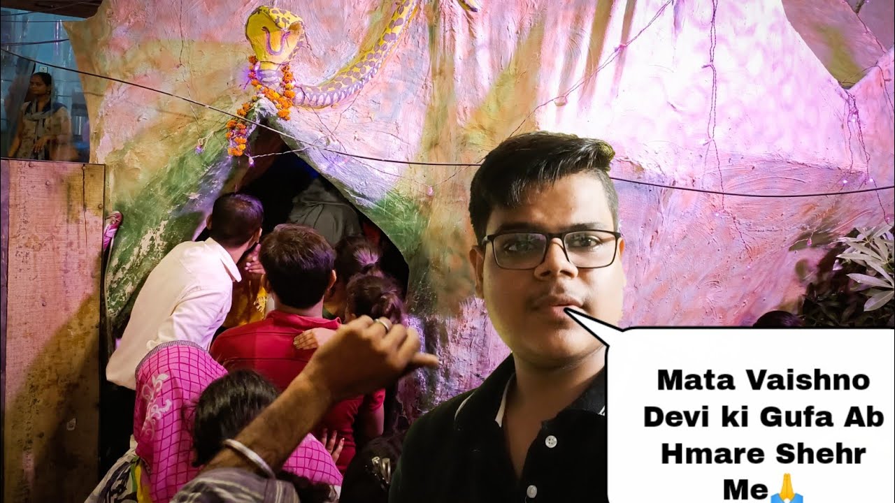 Mata Vaishno Devi ki Gufa hmare shehr me 🙏 Bamba road Durga Puja Jagran ...