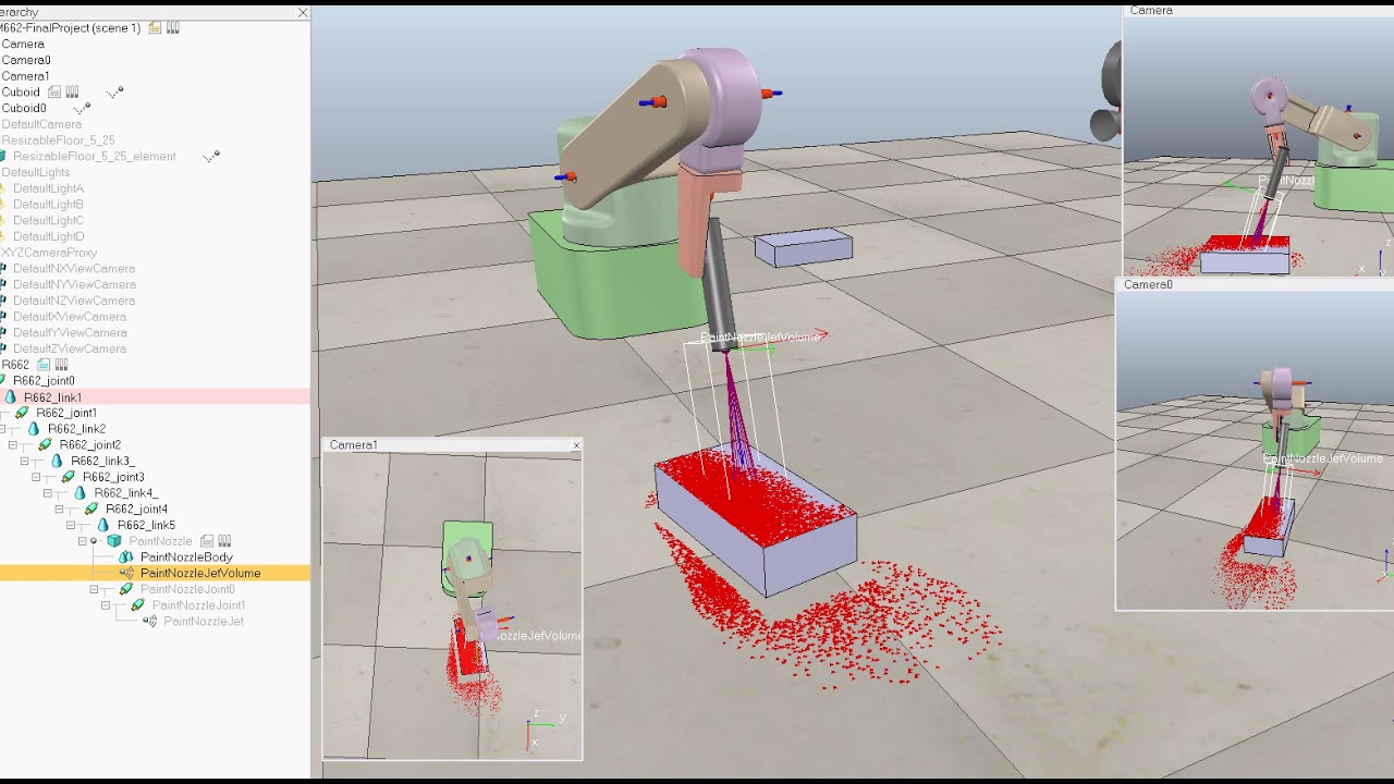5 D.O.F Manipulator Spray Paint simulation using V-rep - YouTube