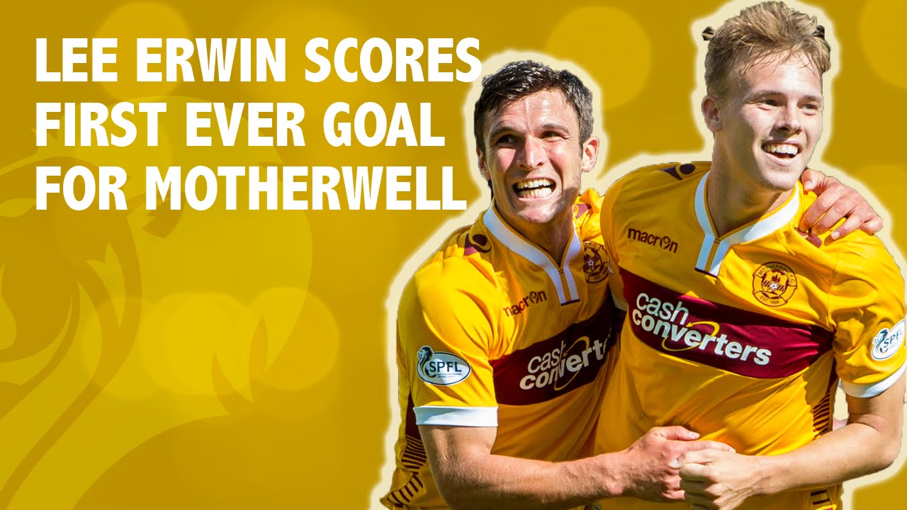 Lee Erwin scores first ever goal for Motherwell - YouTube