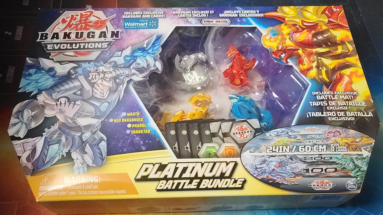 NEW BAKUGAN EVOLUTIONS WALMART EXCLUSIVE PLATINUM BATTLE BUNDLE SET ...