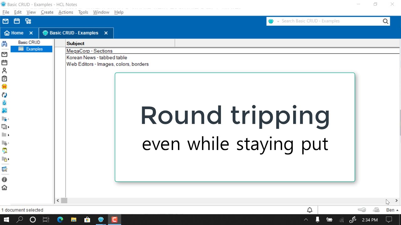 Round Trip, even while staying in one place - YouTube