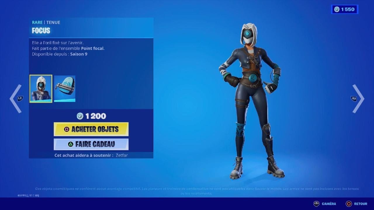 J'achète le skin focus sur Fortnite - YouTube