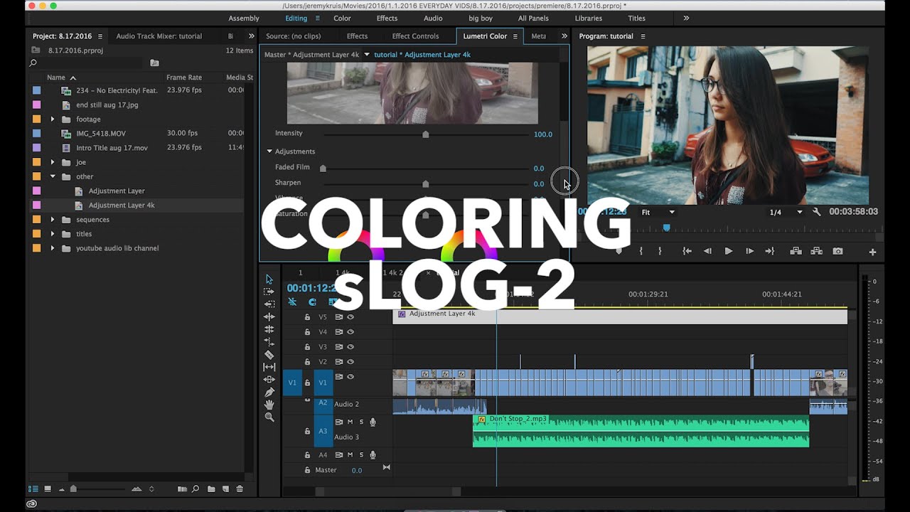 How I Color Grade a6300 sLOG-2 Footage - YouTube