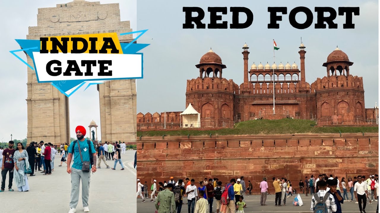 RED FORT DELHI/ INDIA GATE FULL VLOG LAL KILLA #redfort #indiagate ...