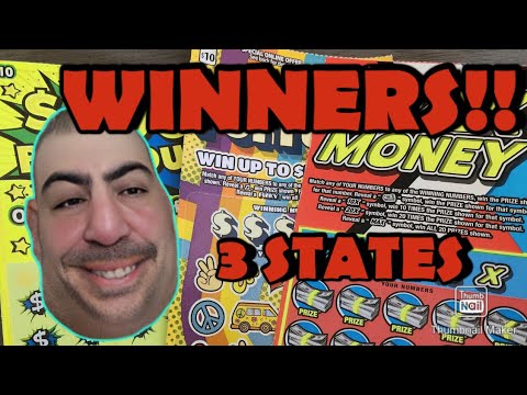 WINNERS $10 Lottery Scratch Off Tickets from 3 different STATES - YouTube
