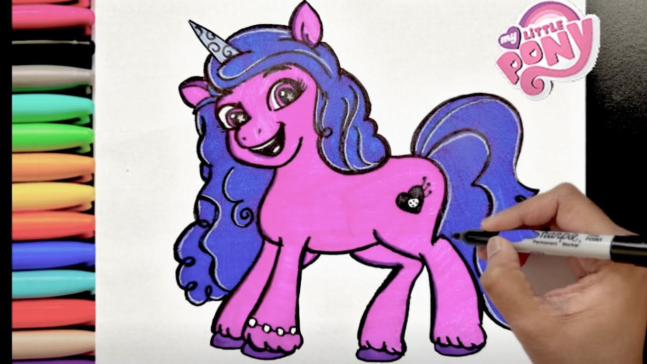 How to Draw My Little Pony Izzy Moonbow | step by step drawing - YouTube