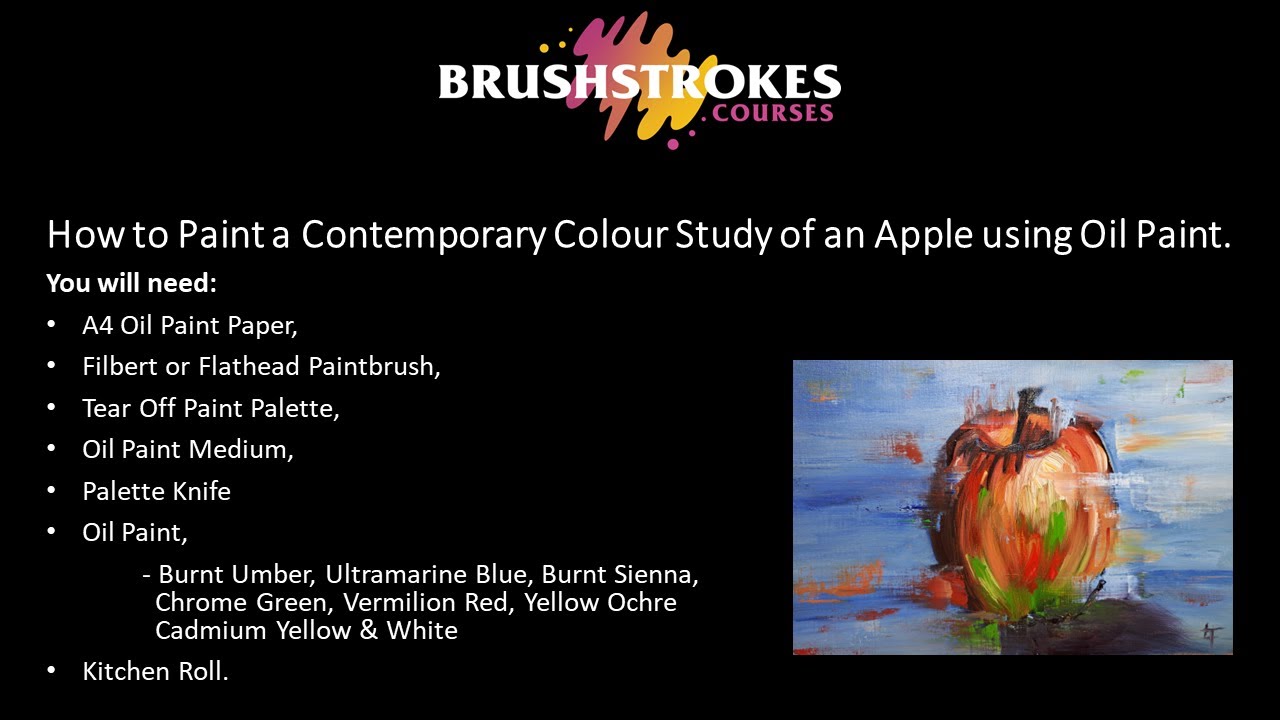 How to Paint a Contemporary Colour Study of an Apple using Oil Paint ...