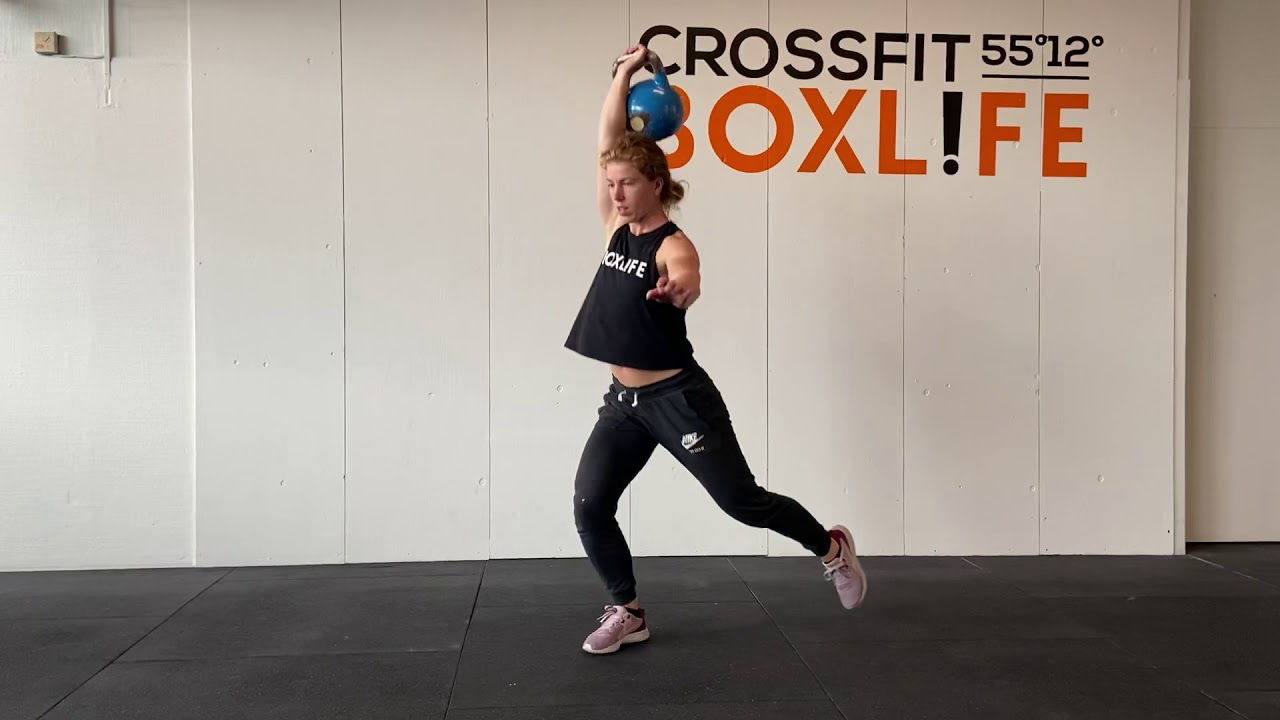 KB Overhead lunge - YouTube