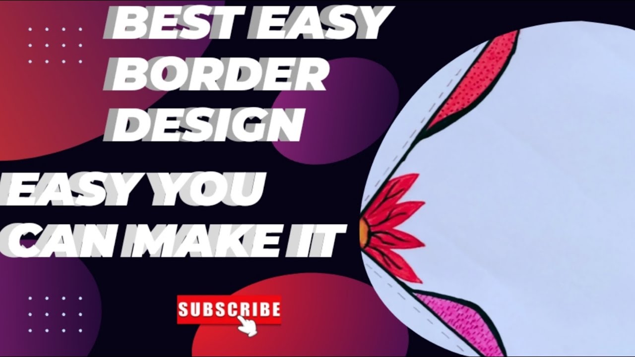 Best Border Design|Easy border for project work|easiest design ever by ...