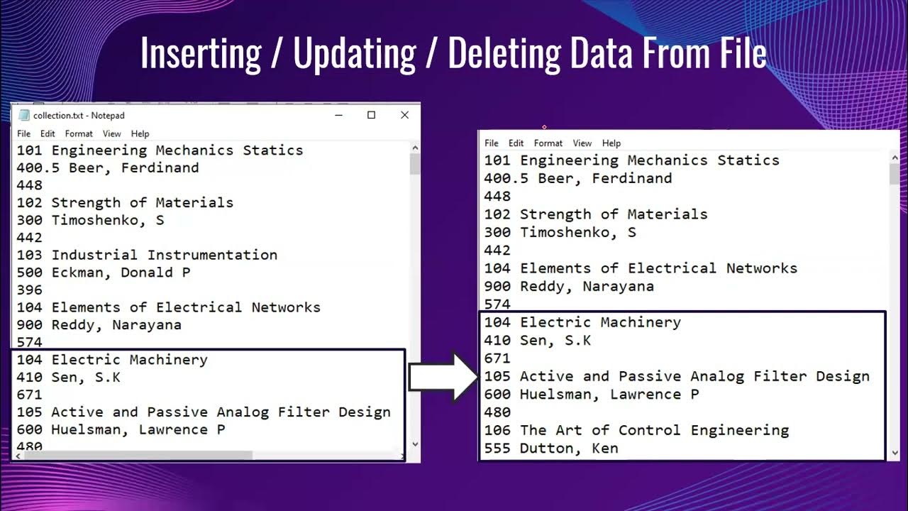 File Handling | Trick to Insert / Update / Delete a Record From Sequential File - YouTube