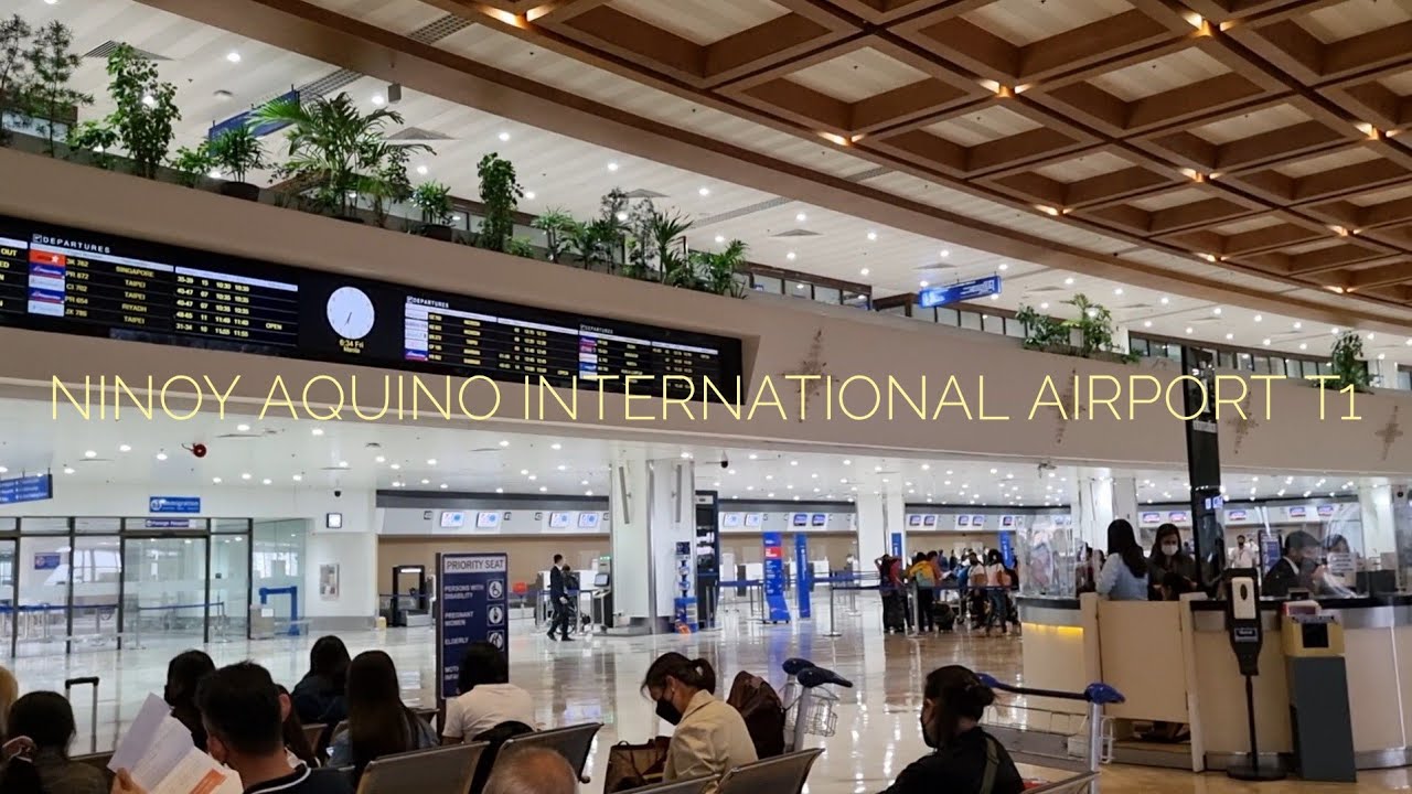 Ninoy Aquino International Airport Terminal 1 - curbside to gate - YouTube