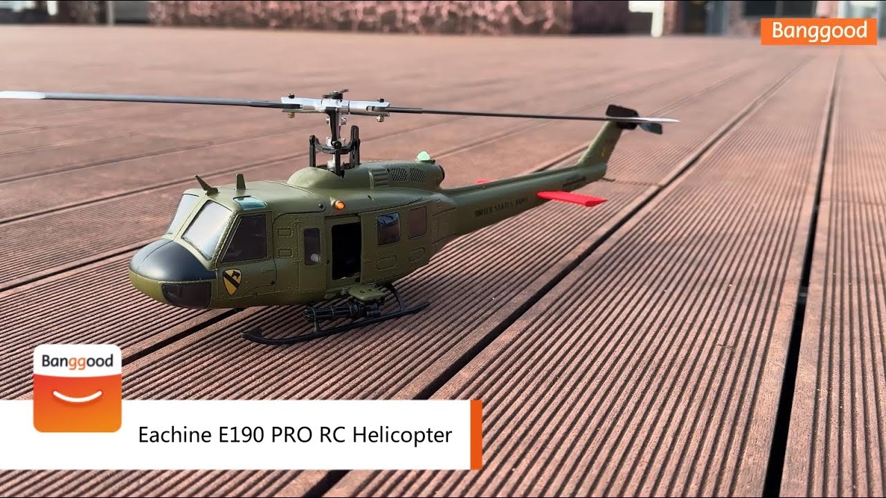 Eachine E190 PRO UH-1 RC Helicopter - Shop on Banggood - YouTube