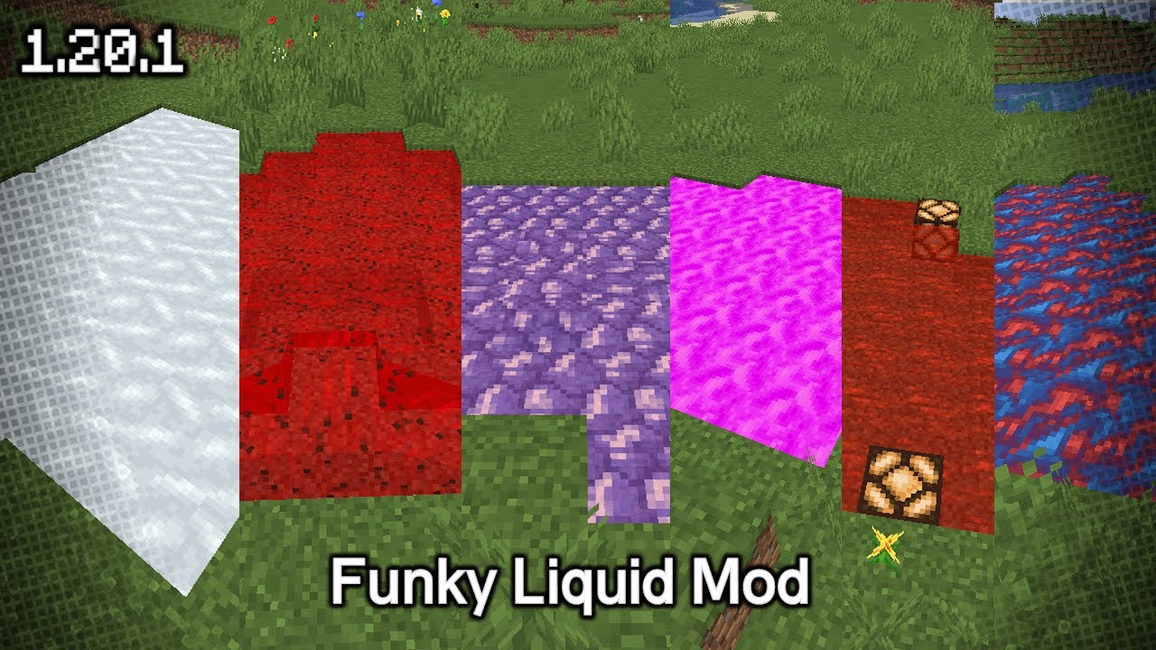 Minecraft 1.20.1 - Funky Liquid (Mod Showcase) - YouTube