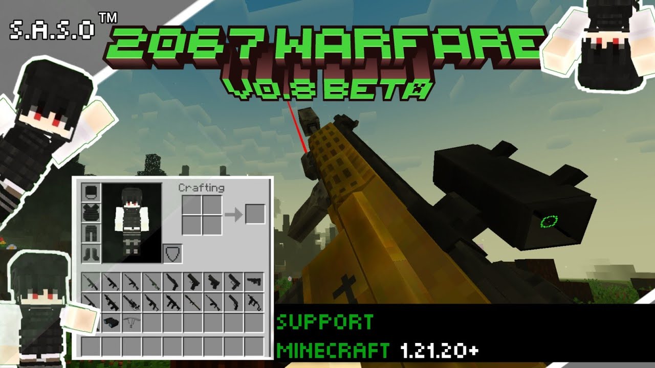 MOD GUN 3D 2067 WARFARE UPDATE VERSION 0.8 BETA SUPPORT MINECRAFT 1.21. ...
