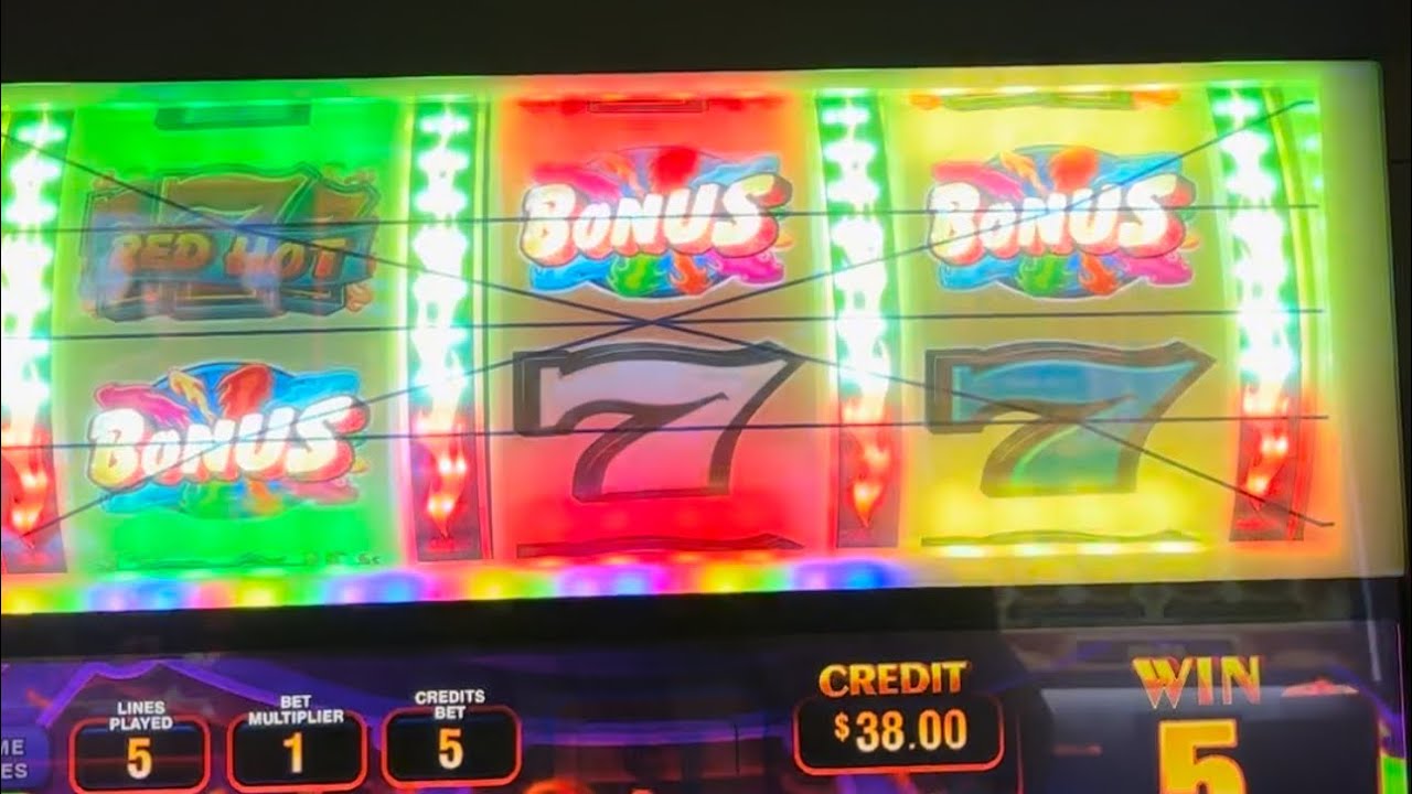 Triple 7 bonus round! At Main street casino in Vegas! - YouTube