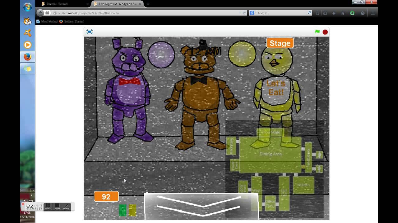 FIVE NIGHTS AT FREDDYS ON SCRATCH IT IS SO CREEPY!!! - YouTube