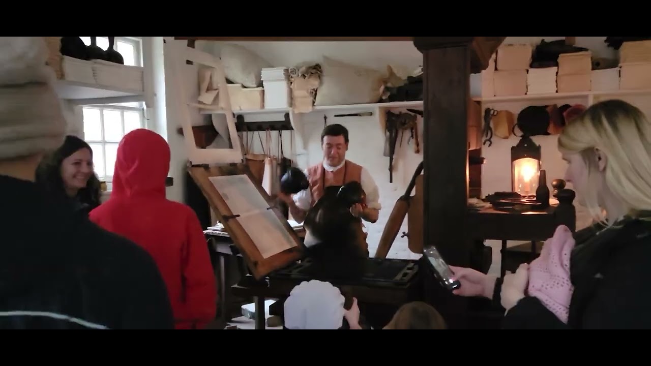 Printing Press Guy Preparing Ink In Colonial Williamsburg! - YouTube