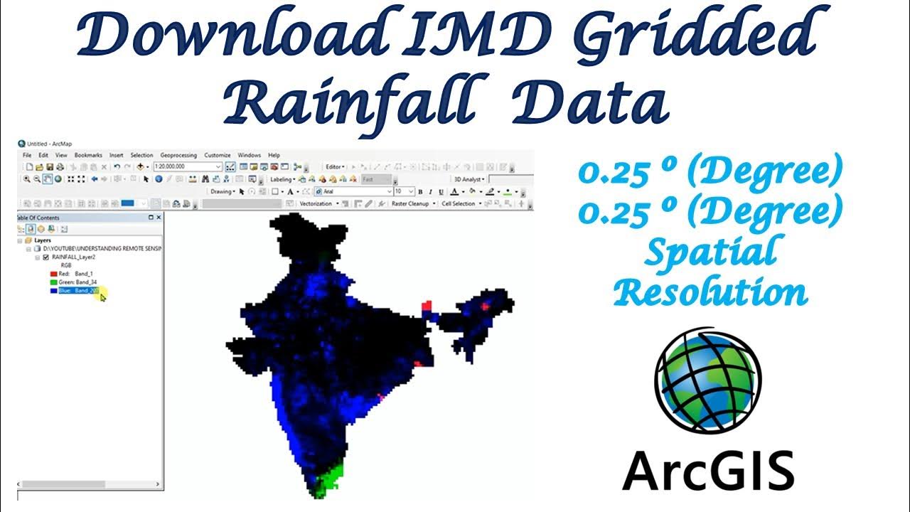 How to download IMD gridded rainfall data || Open NetCDF rainfall data in ArcMap || - YouTube