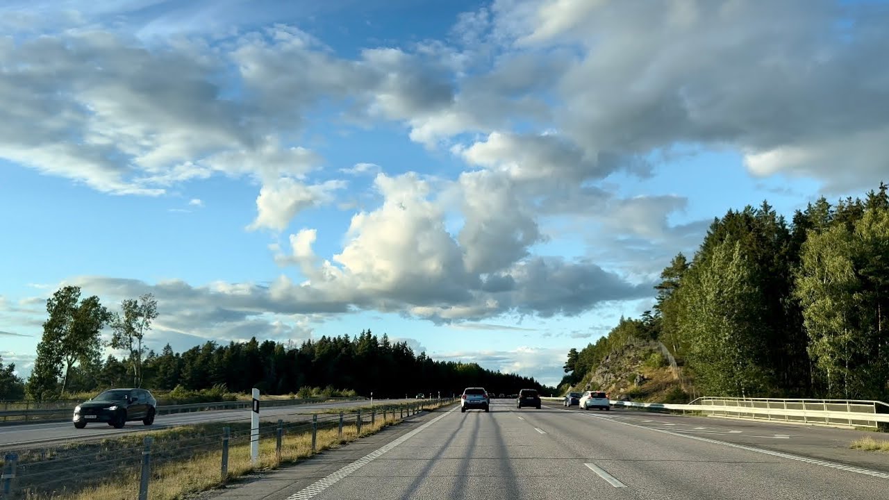 Sweden Highway 4k | E4 | Relaxing Driving Tour | Hölö 2024 #highway # ...