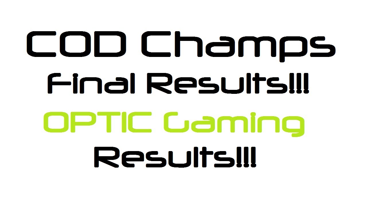 Call of Duty Championship Results! - OPTIC Gaming vs Envy vs Complexity ...