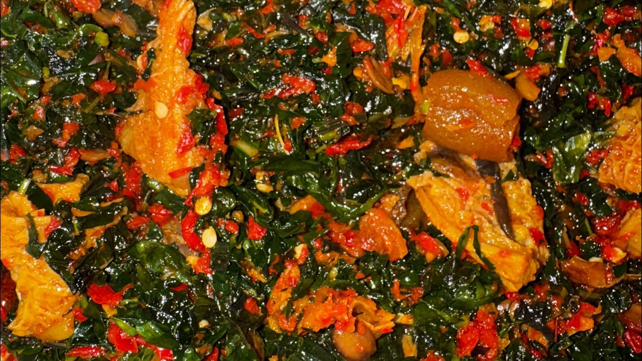 How to make Efo riro (vegetable soup), Yoruba style - YouTube