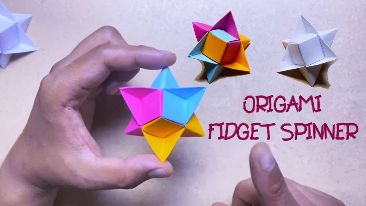 Origami Fidget Spinner | No Tape | No Glue | Awesome Playable Paper ...