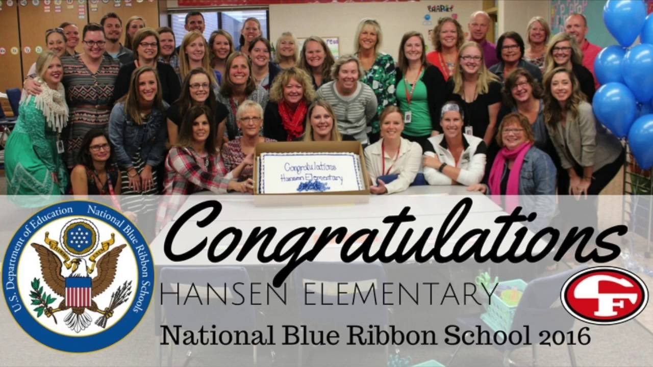 Hansen Elementary - National Blue Ribbon School Announcement - YouTube