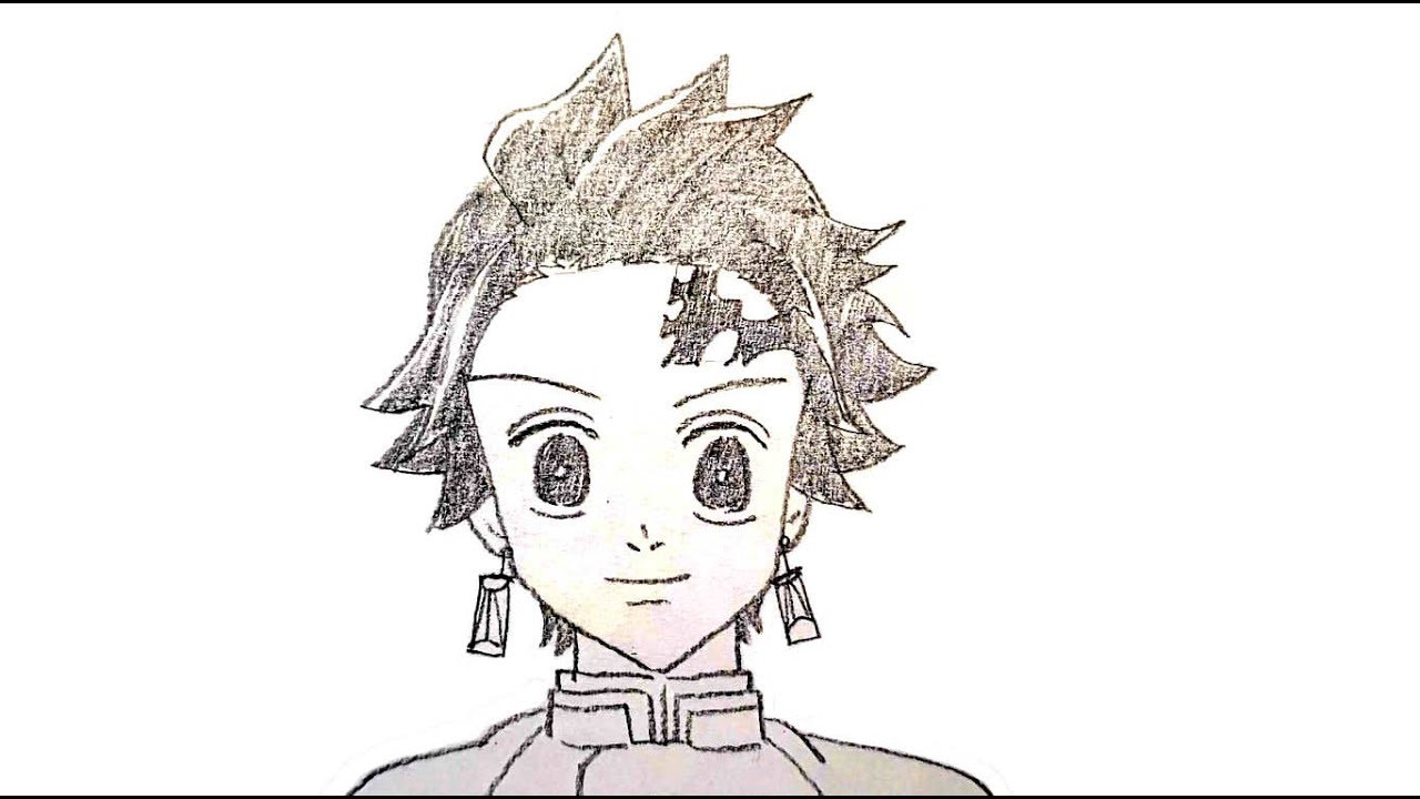 Easy drawing Tanjiro Kamado from Demon Slayer: Kimetsu no Yaiba - YouTube