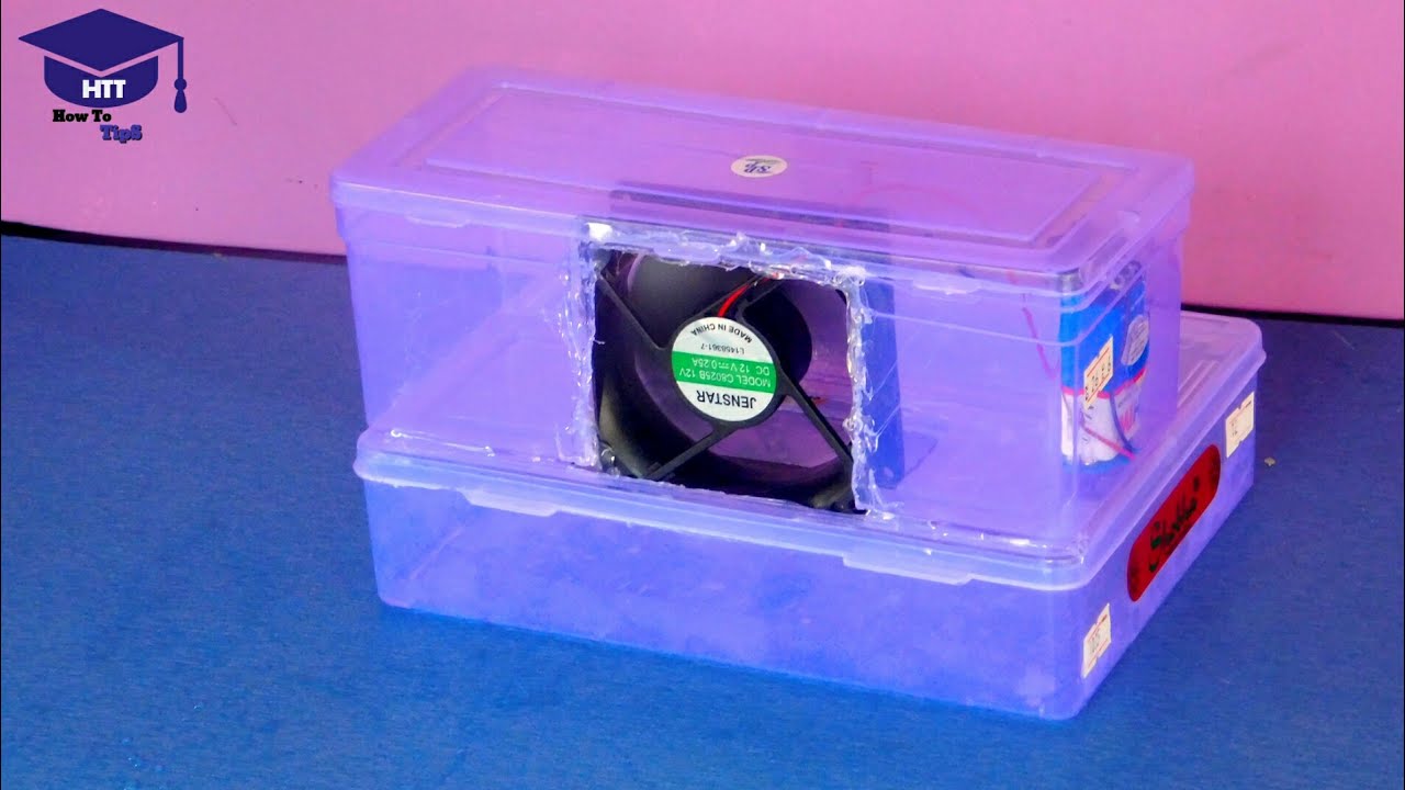 How to make air conditioner at home using plastic box -Easy tutorials ...