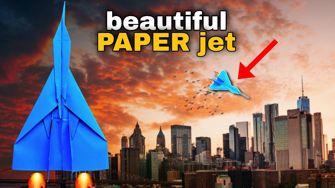 origami tutorial : Creating the World's Most Beautiful Paper Jet - YouTube