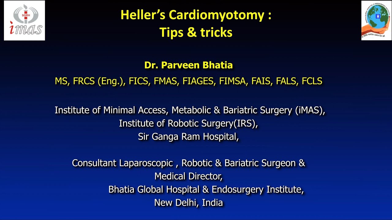 Modified Heller’s Cardiomyotomy with Dor’s Fundoplication for Achalasia ...
