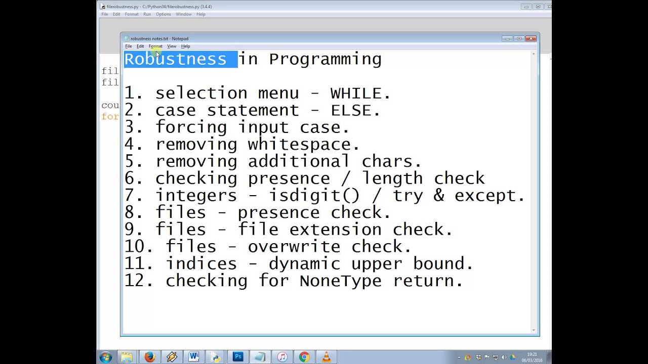 COMP1 Robustness 8 File Presence Check YouTube COMP1 Robustness 8 File Presence Check YouTube