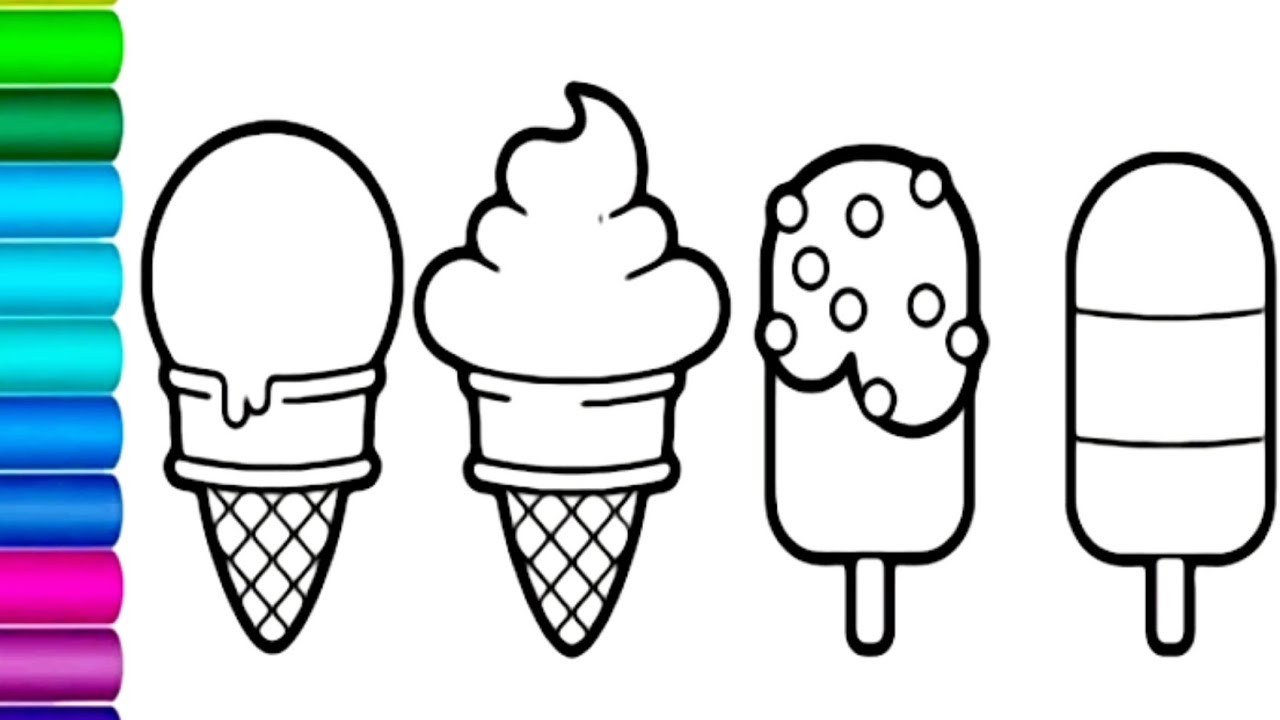 How To Draw lce Cream | How To Draw ACute loe Cream Cone | Drawing for ...