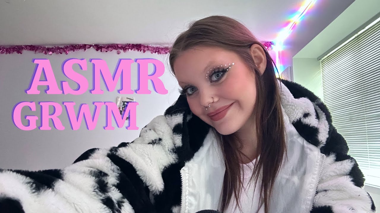 ASMR GRWM | Up-Close Whispered Rambling & Makeup Triggers - YouTube
