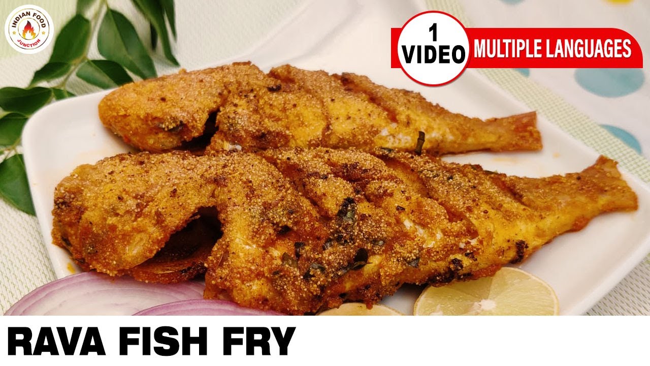 Rava Fish Fry | Quick & Easy Fish Fry Recipe in 5 Indian Languages ...
