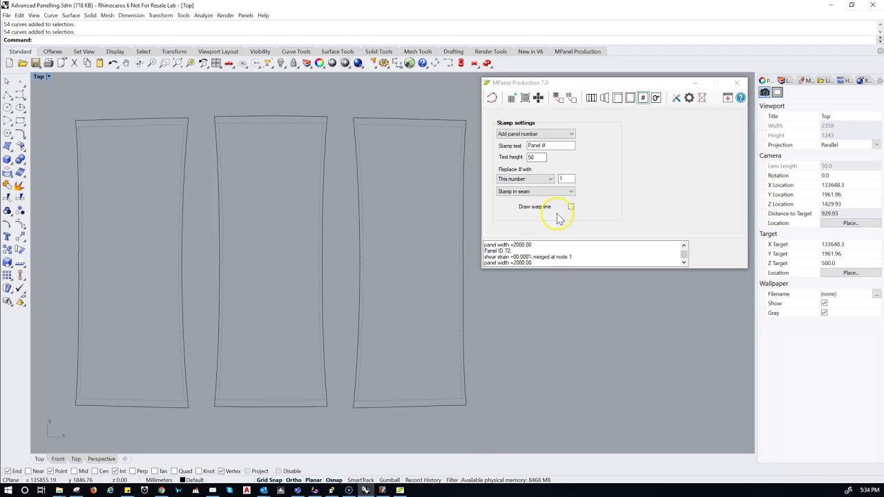 Panel handling stamp v7 - YouTube