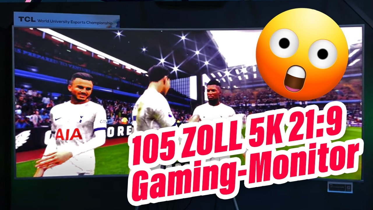 TCL 105 Zoll 5K Gaming-Monitor-Prototyp im 21:9 Bildformat / Widescreen ...