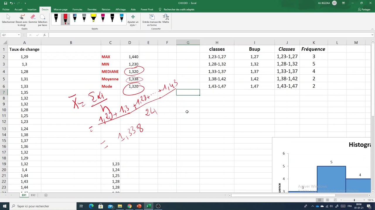 Mesurer la tendance centrale : moyenne, médiane et mode EXCEL 2019 ...