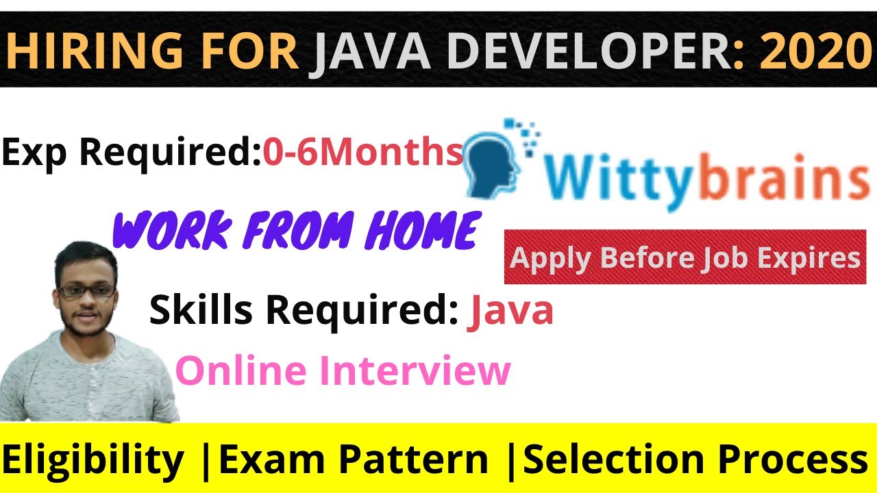 Wittybrains Latest Off-Campus: 2020||URGENTLY Hiring||Java Developer ...