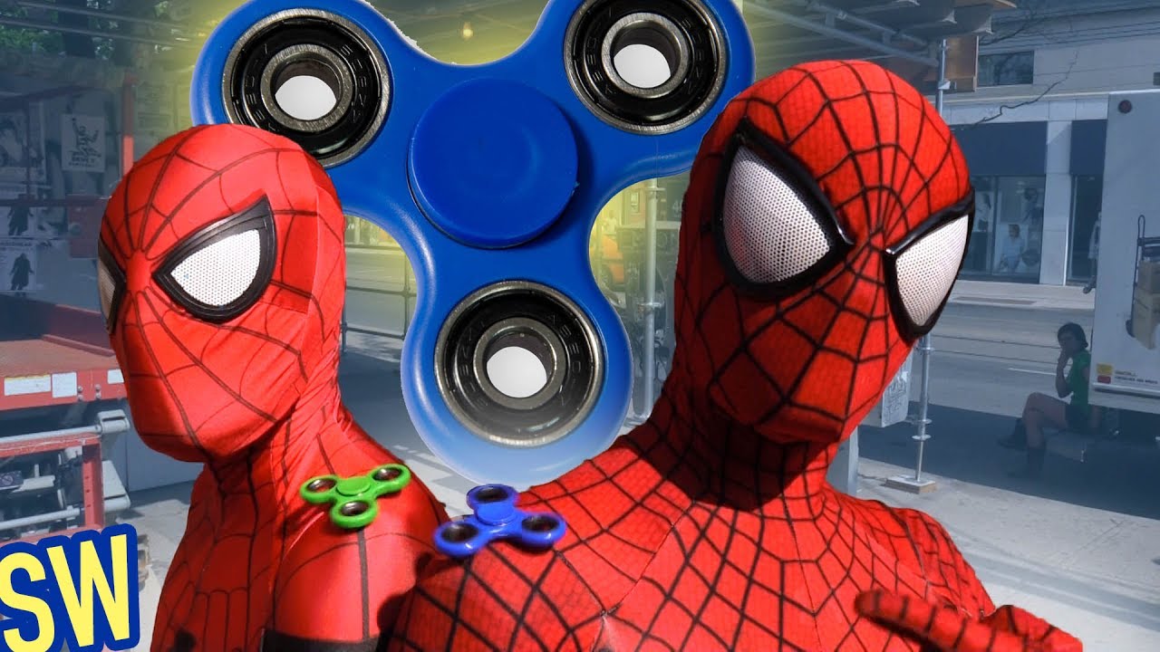 SPIDER-MAN vs SPIDER-MAN Fidget Spinner Battle! - YouTube