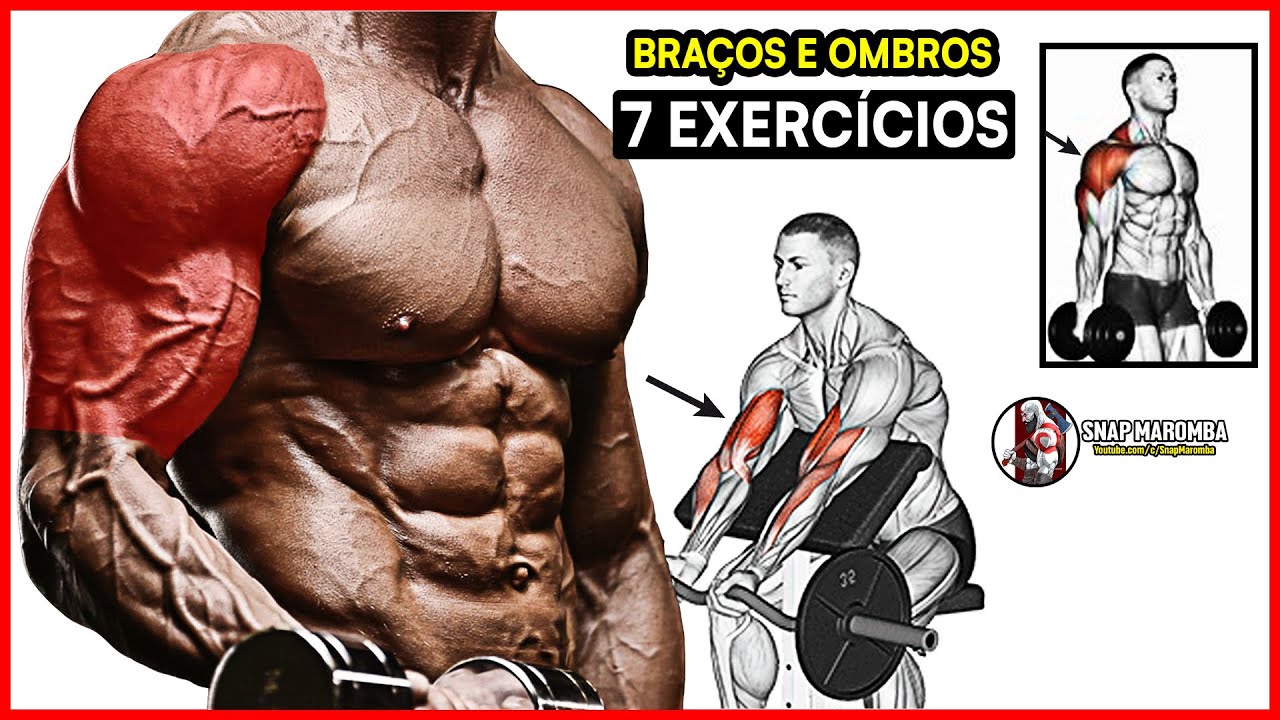 7 EXERCÍCIOS PARA OMBROS E BRAÇOS TREINO COMPLETO - YouTube