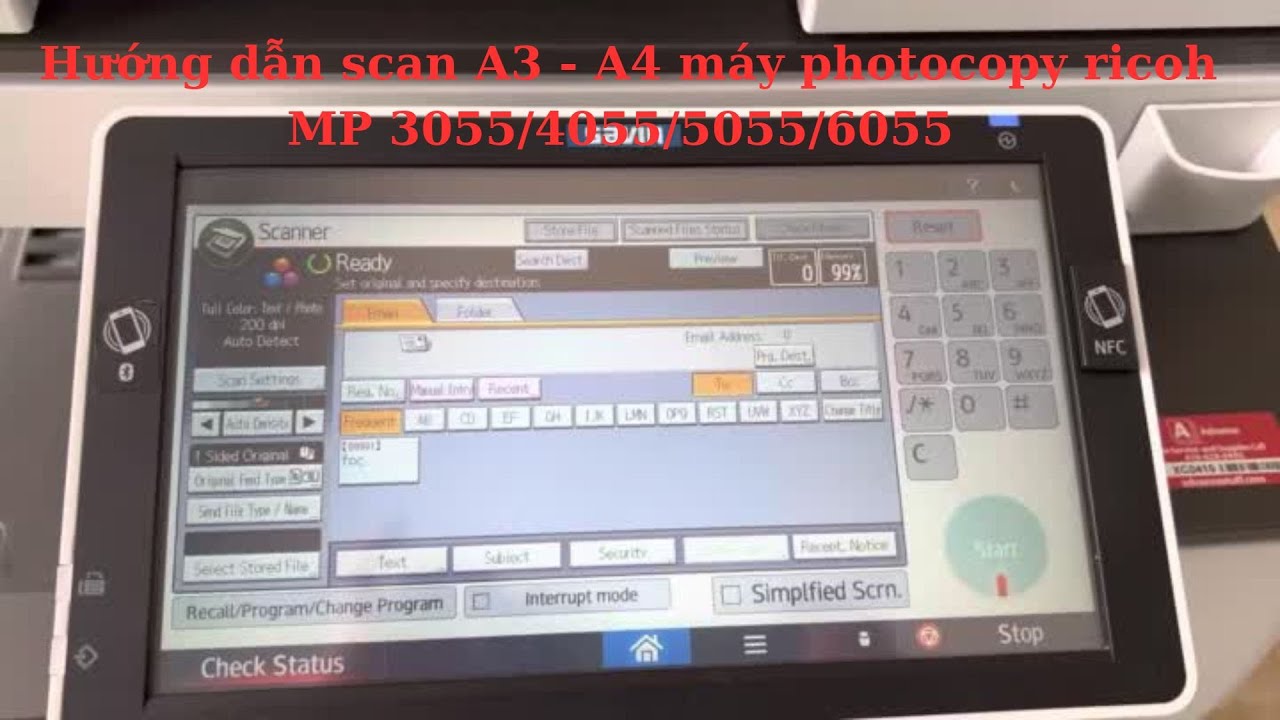 Hướng dẫn Scan 2 mặt, Scan A3, scan dạng file ảnh máy Photocopy Ricoh ...