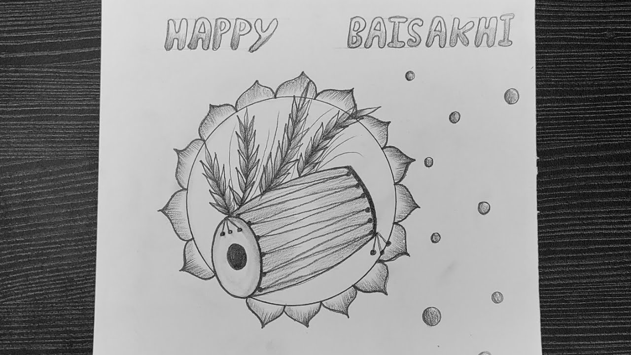 Easy Drawings On Baisakhi Festival // How To Draw Baisakhi Drawing ...