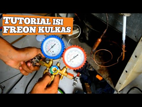 CARA ISI FREON | GANTI FREON YANG BARU - YouTube