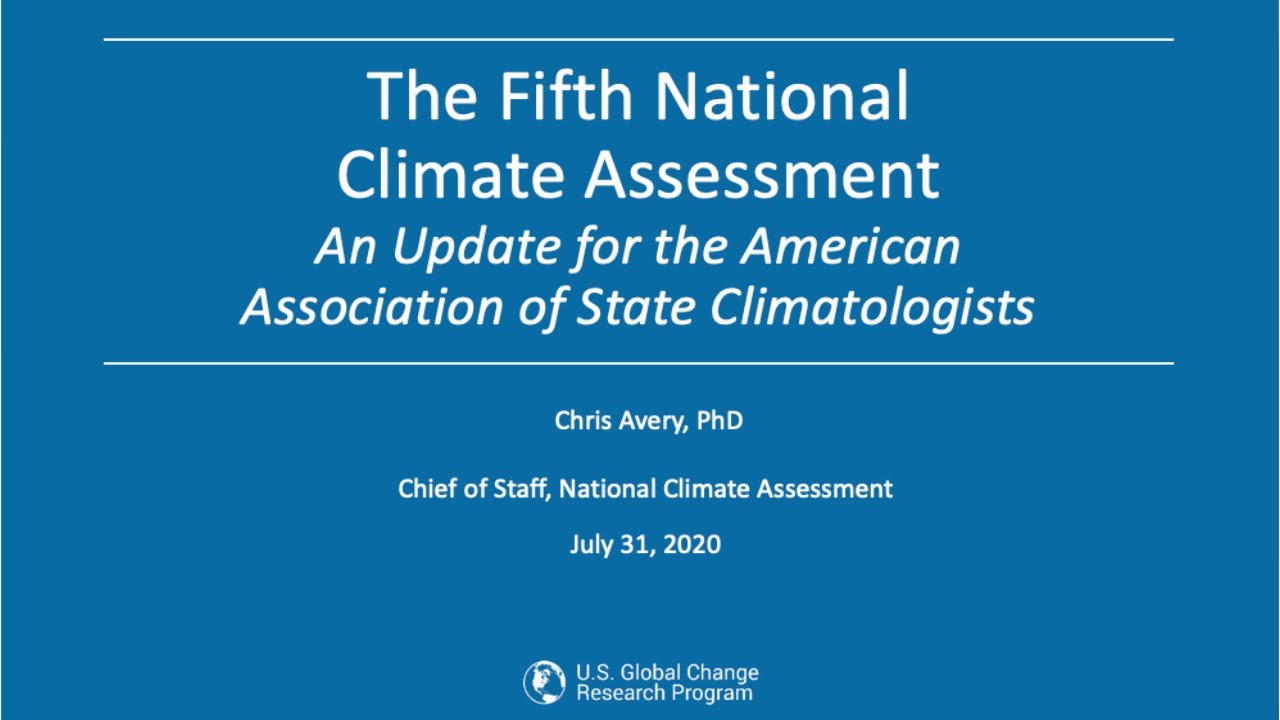 5th National Climate Assessment (NCA5) Presentation from USGCRP - YouTube