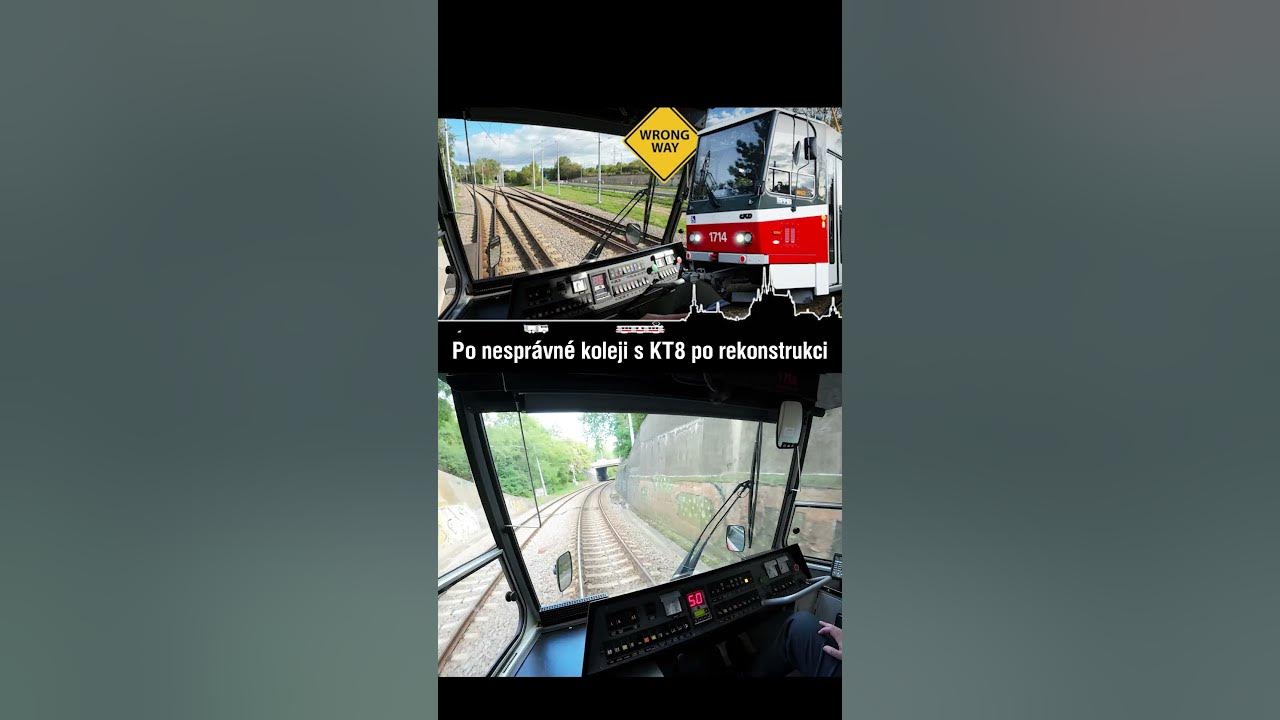 Trailer Po nesprávné koleji s KT8 po rekonstrukci 🚋 Cab view tram Brno #cabview #tram #dashcam ...