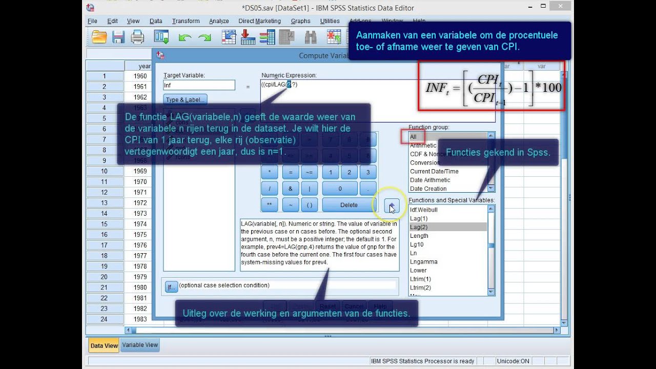 Spss v23 Bewerken van variabelen - YouTube