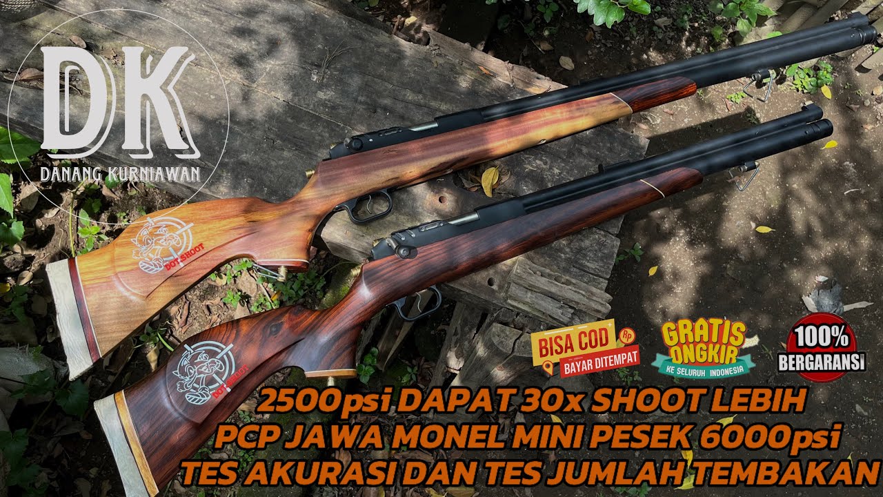 2500psi DAPAT 30x SHOOT LEBIH ⁉️ PCP JAWA MONEL MINI PESEK 6000psi ...